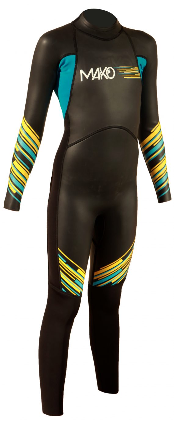 Buy MAKO Reef Shark Kids Triathlon and open water swimming wetsuit ...